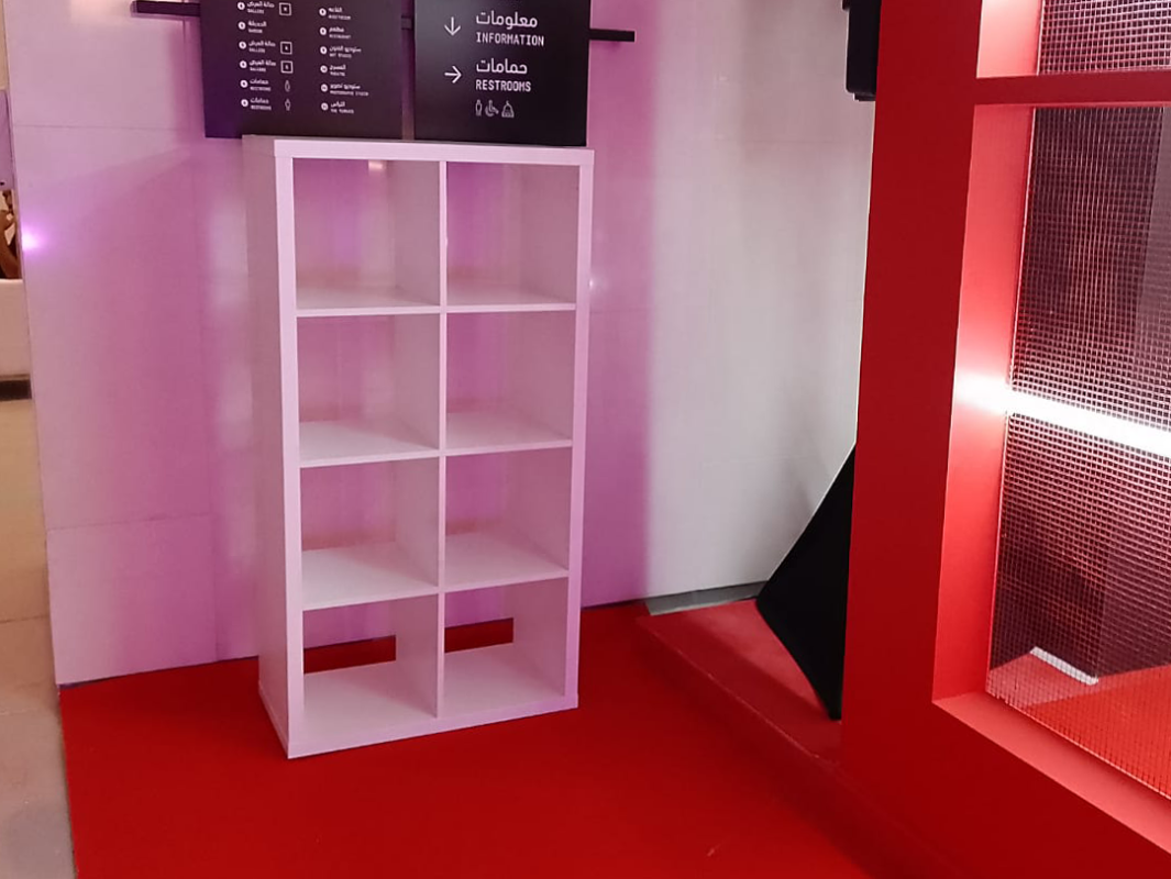 Wooden Shelf Rental for events in Dubai, Abu Dhabi, UAE.