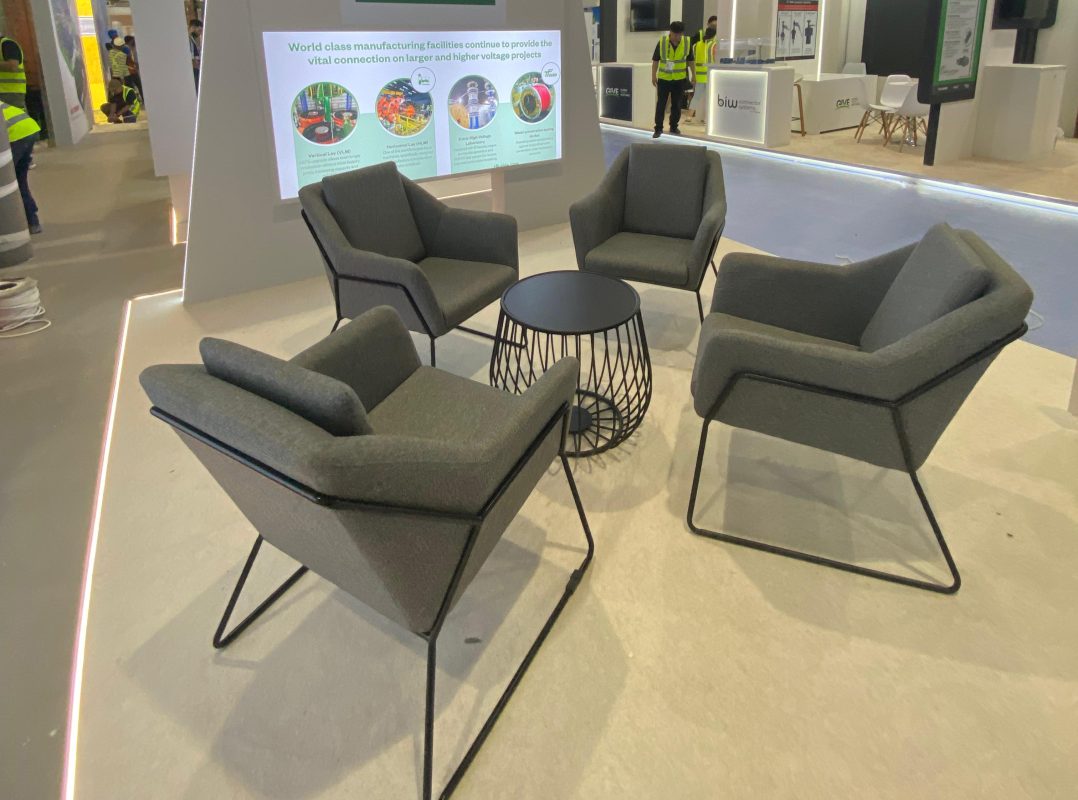 Round Black Coffee Table | Coffee Table | Areeka Event Rentals