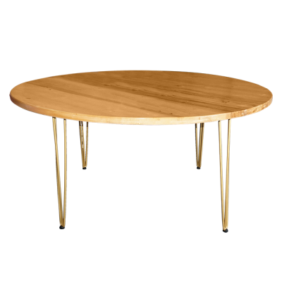 Hairpin Round Rustic Table | Dining Table | Areeka Event Rentals