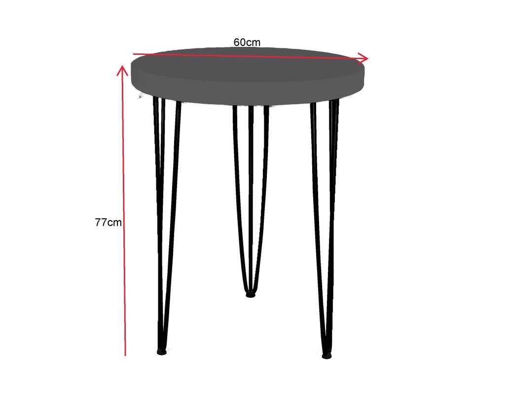 Round Hairpin Bistro Table | Dining Table | Areeka Event Rentals