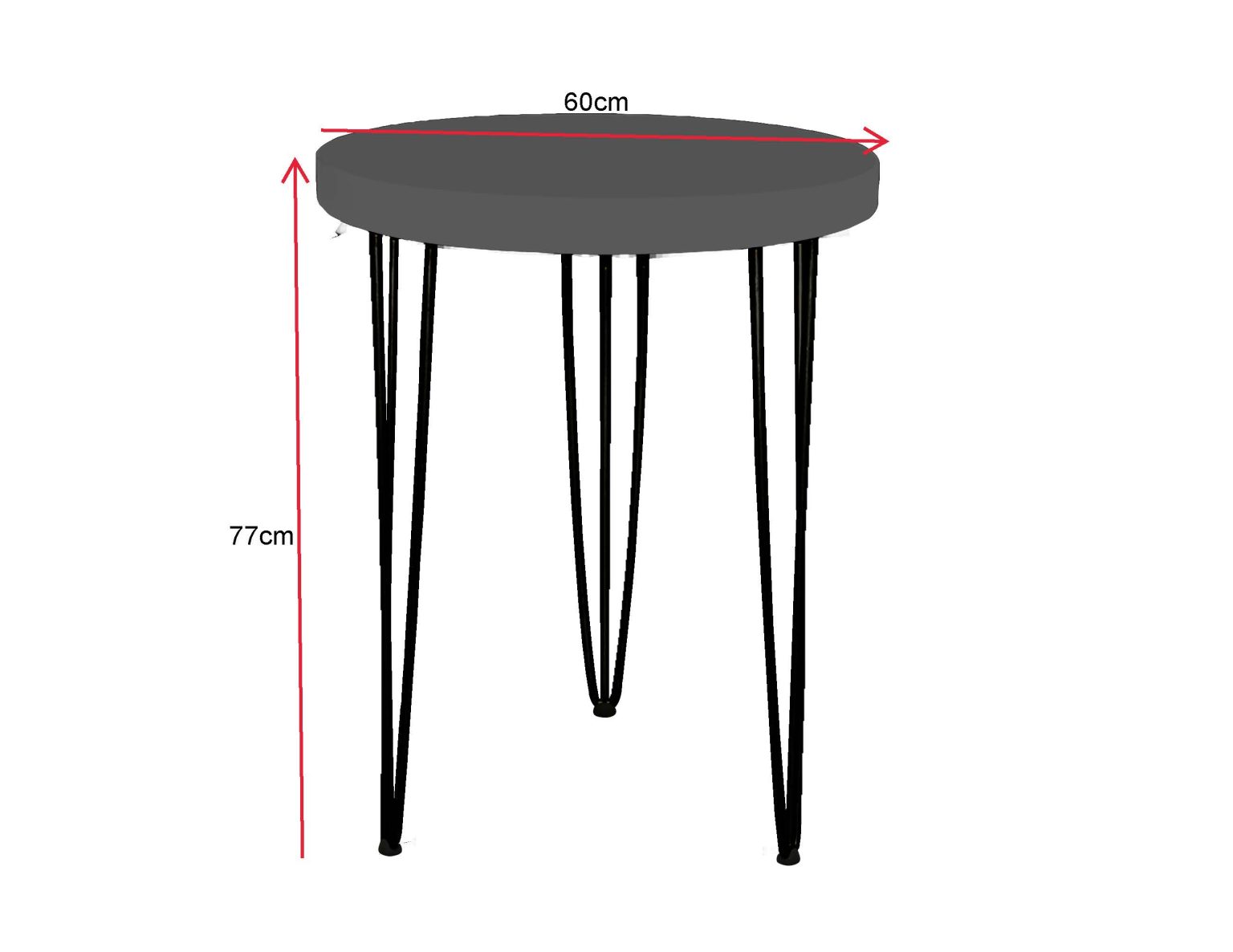 Round Hairpin Cafe Table | Dining Table | Areeka Event Rentals