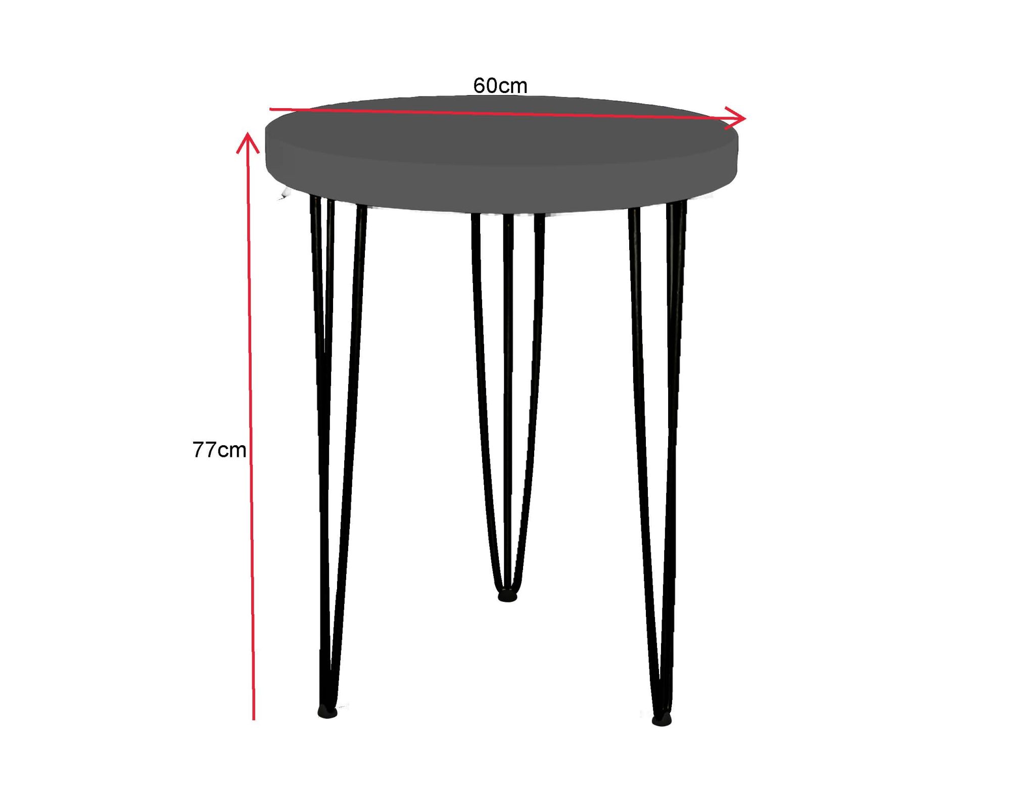 Round Hairpin Cafe Table | Dining Table Rental in Dubai, Abu Dhabi, UAE ...