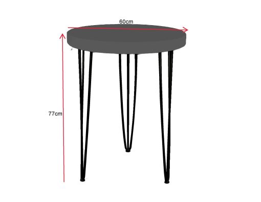 Round Hairpin Cafe Table | Dining Table Rental in Dubai, Abu Dhabi, UAE ...
