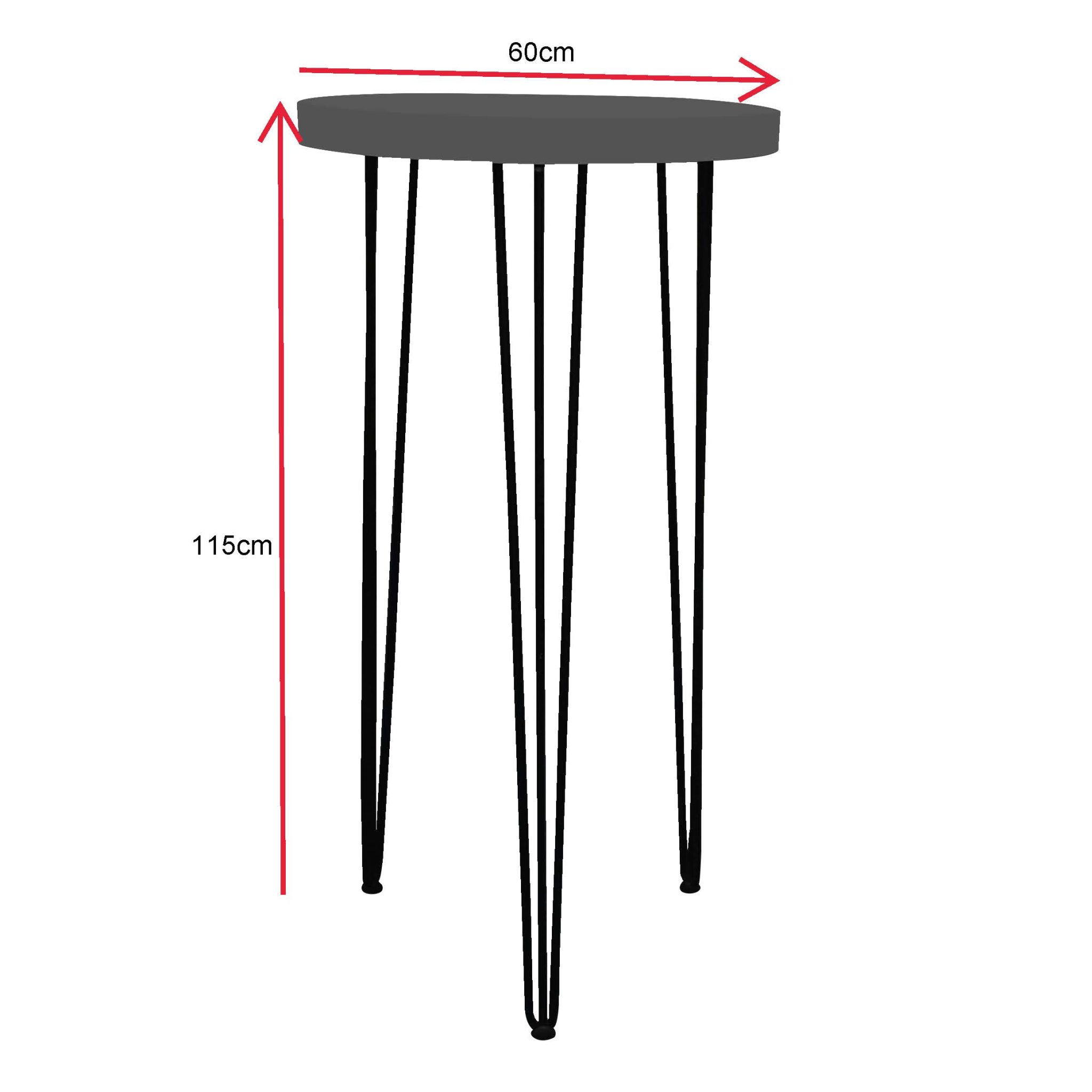 Round Hairpin Bar Table | Cocktail Table | Areeka Event Rentals