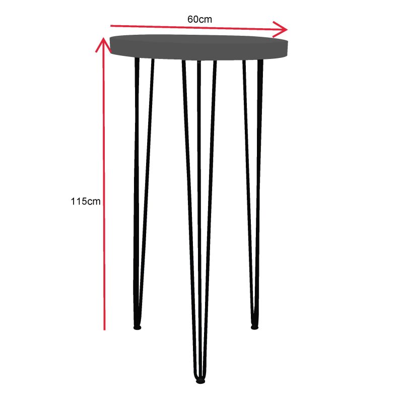Round Hairpin Bar Table | Cocktail Table | Areeka Event Rentals