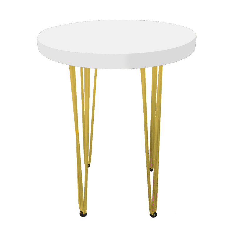 White Hairpin Round Table | Dining Table | Areeka Event Rentals