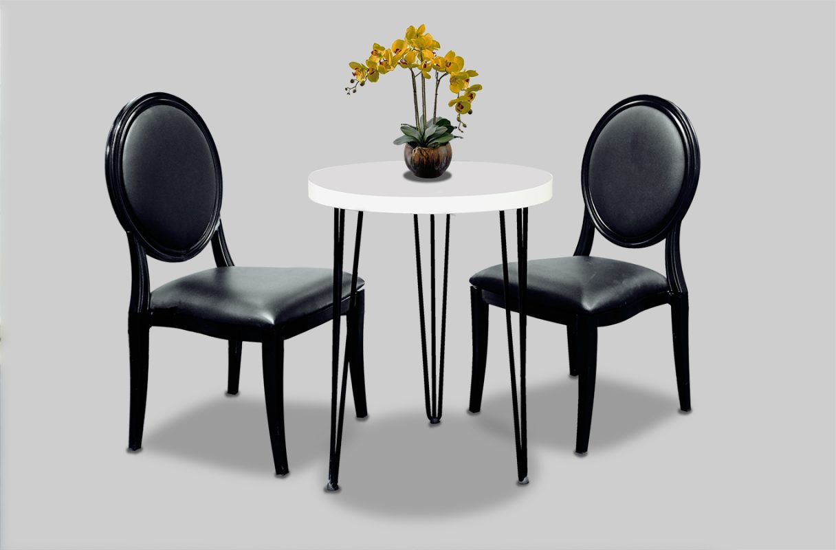 Round Hairpin Bistro Table | Dining Table | Areeka Event Rentals