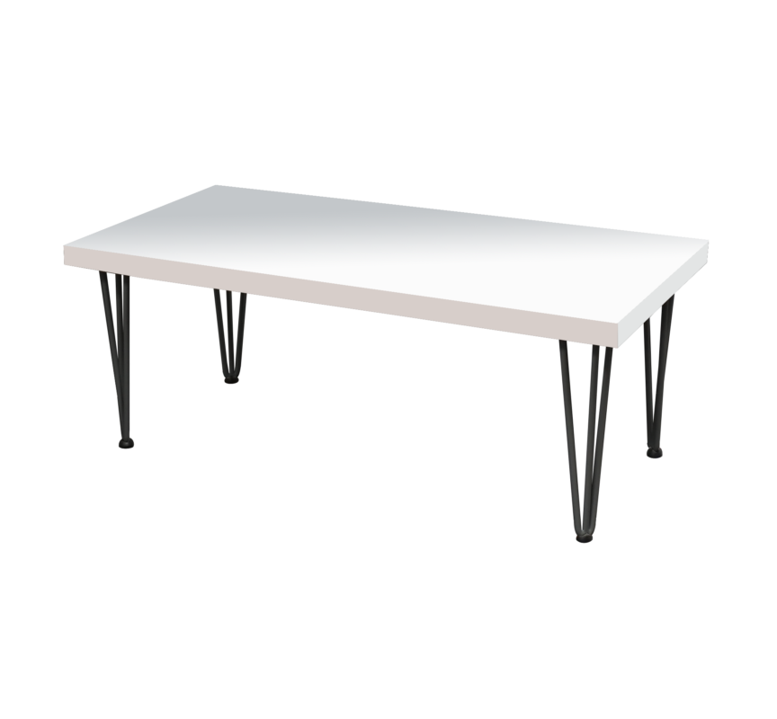 Rectangular Hairpin Center Table | Coffee Table | Areeka Event Rentals