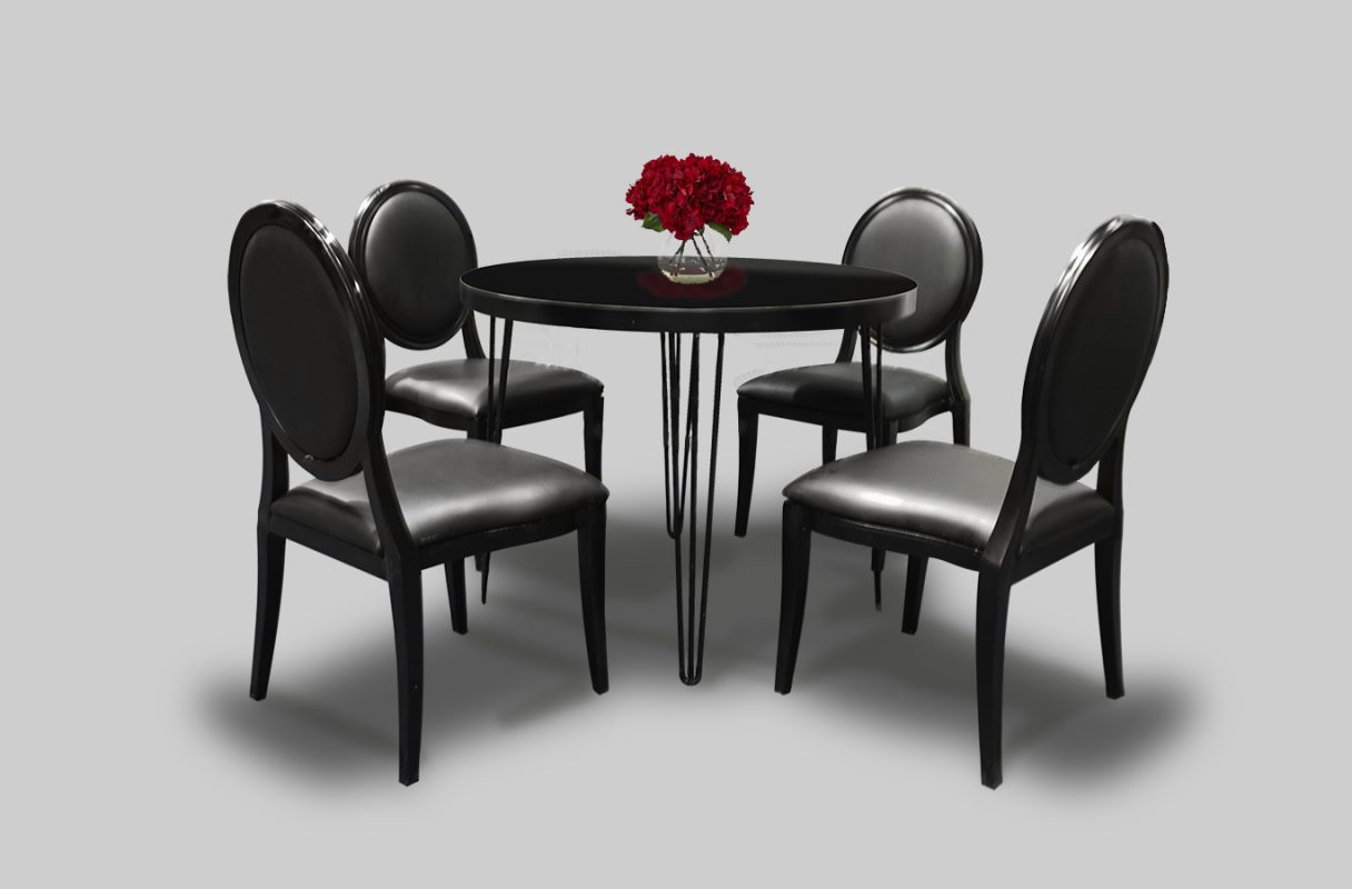 Black Round Dining Table | Dining Tables | Areeka Event Rentals