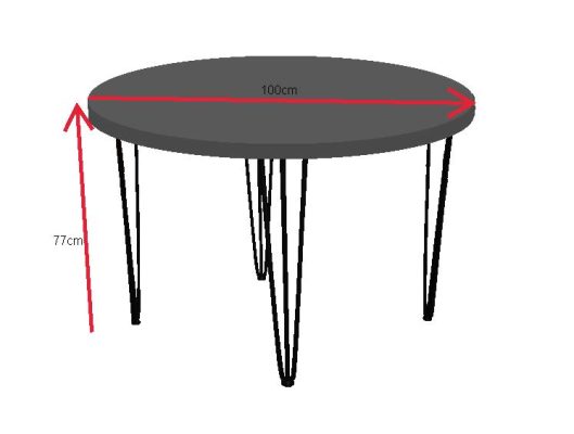 Hairpin Round Bistro Table | Dining Tables | Areeka Event Rentals