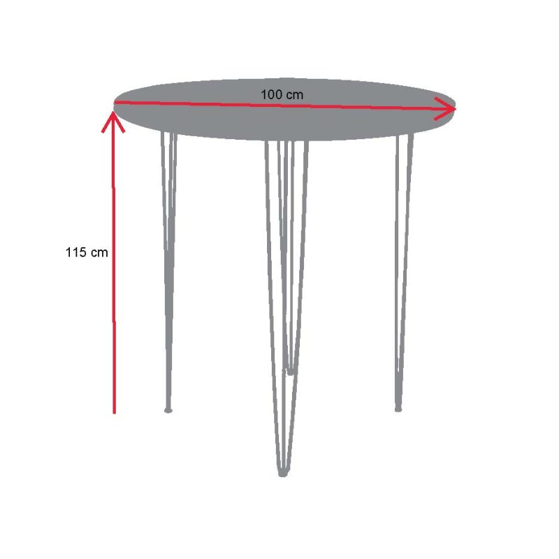 Hairpin Round High Table Rental in Dubai, Abu Dhabi, UAE, GCC