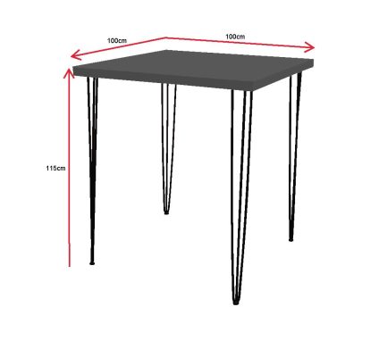 White Hairpin Poseur Table | Cocktail Table | Areeka Event Rentals