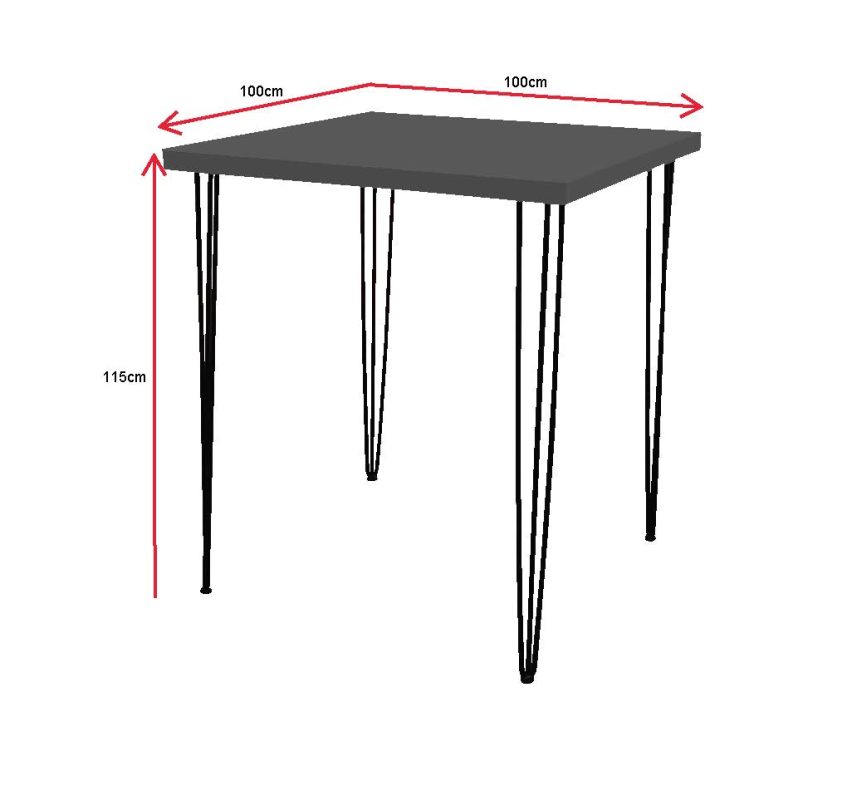 Square Rustic Bar Table Rental for Dubai, Abu Dhabi, UAE events.