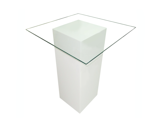 Le Minou Square Glass High Table - | Areeka Event Rentals