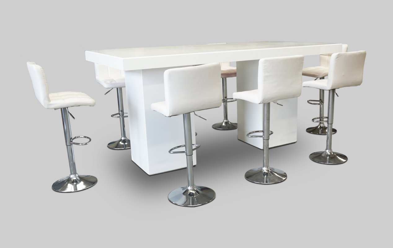 Wooden Bar Table Rental for Dubai, Abu Dhabi, UAE events