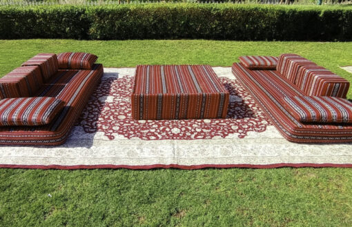 Low Majlis Cushion for rent in Dubai, Abu Dhabi, UAE events.