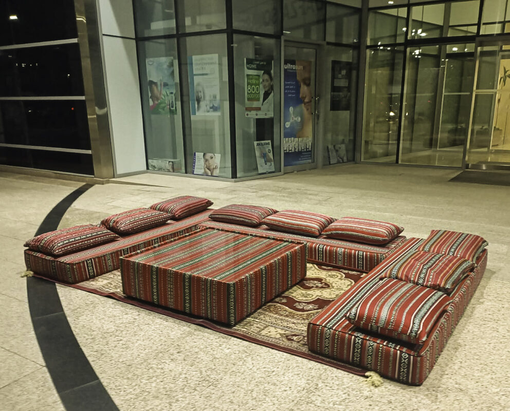 Low Majlis Cushion for rent in Dubai, Abu Dhabi, UAE events.