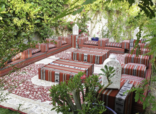 Low Majlis Cushion for rent in Dubai, Abu Dhabi, UAE events.