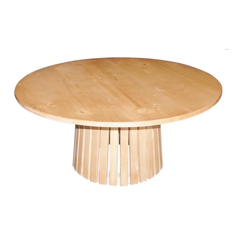 Round Rustic Coffee Table | Coffee Table | Areeka Event Rentals