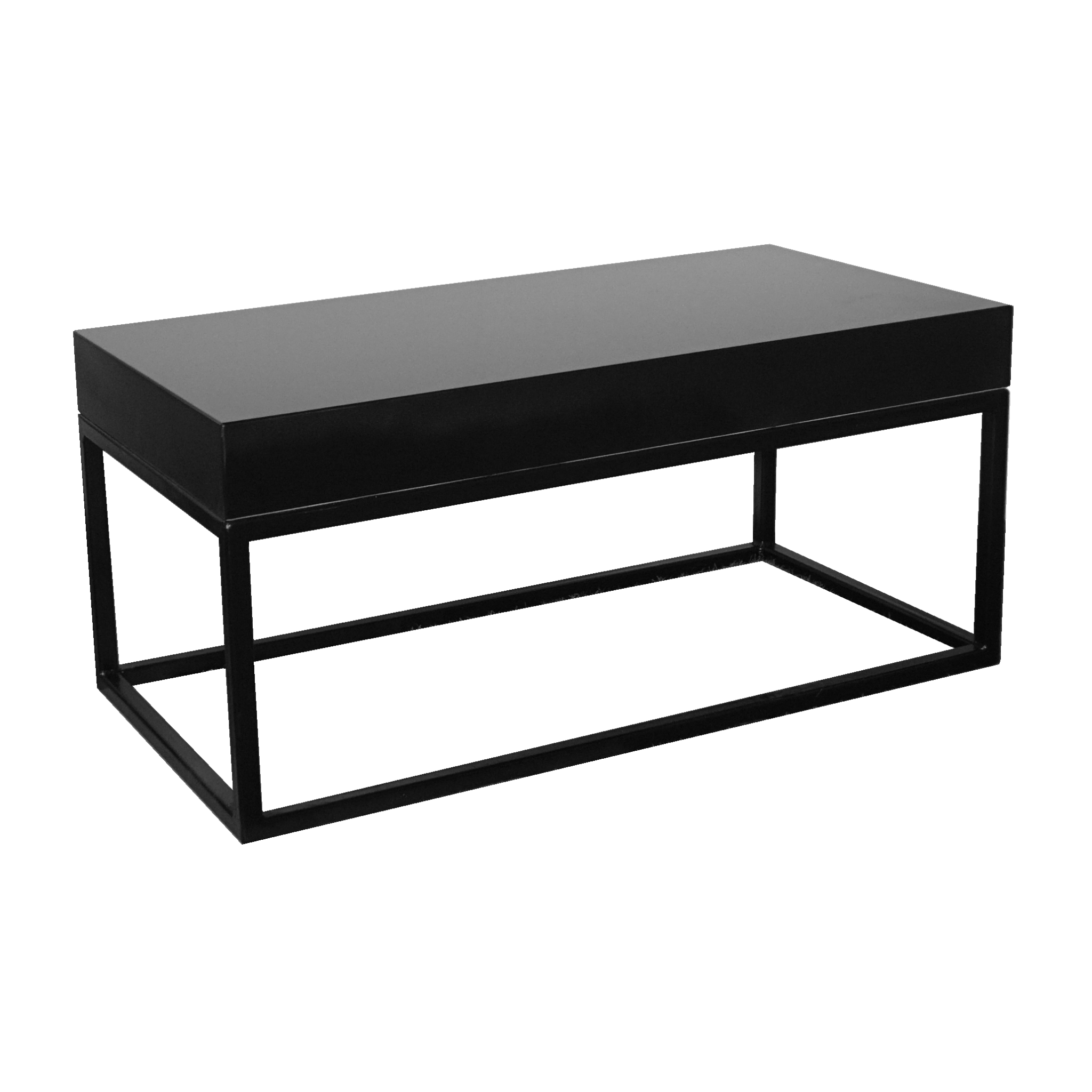 Black Rectangular Coffee Table Rental in Dubai, Abu Dhabi, UAE.