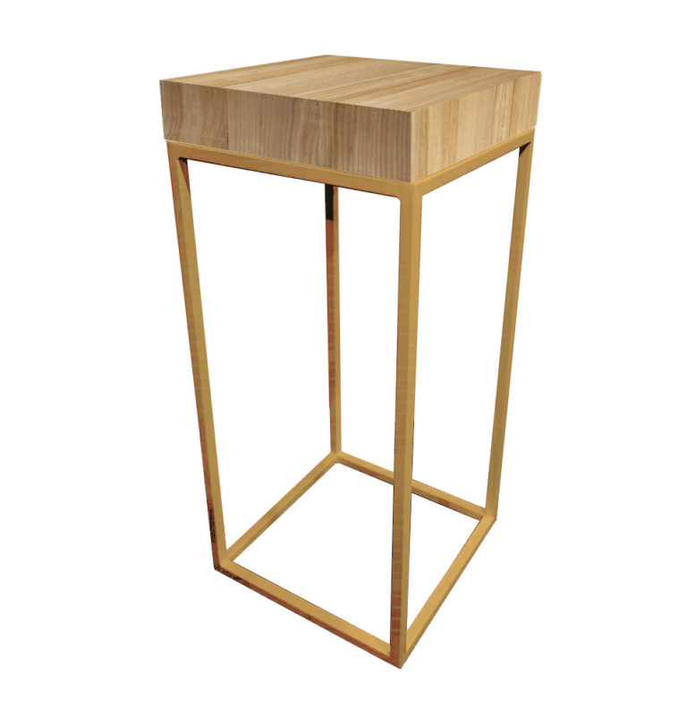 Buy Menorca Gold High Table, Rustic Wooden Top - Menorca Tables ...