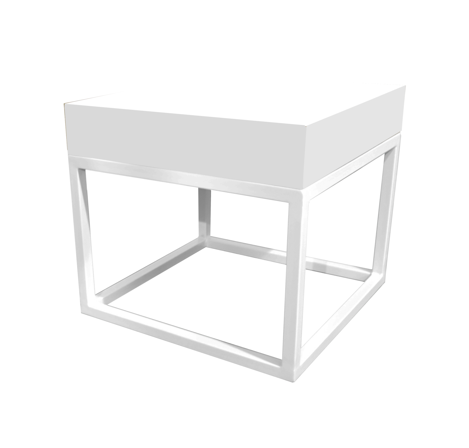 White Side Table Rental for events in Dubai, Abu Dhabi, UAE.