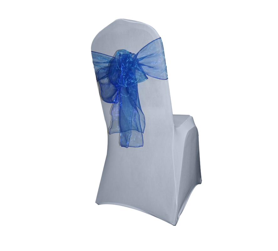 Chair Bow - Blue Organza - | Areeka Event Rentals