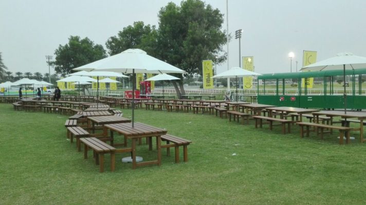 Picnic Table and Bench Set rental for Dubai, Abu Dhabi, UAE events.